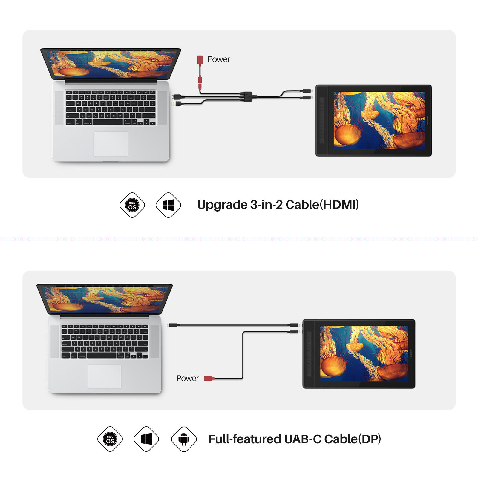 HUION Kamvas Pro 13 2.5K QHD Graphics Drawing Tablet with Screen QLED ...