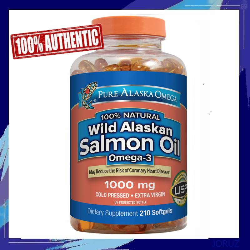 Pure Alaska Omega 100% Natural Wild Alaskan Salmon Oil Omega-3, 100mg ...