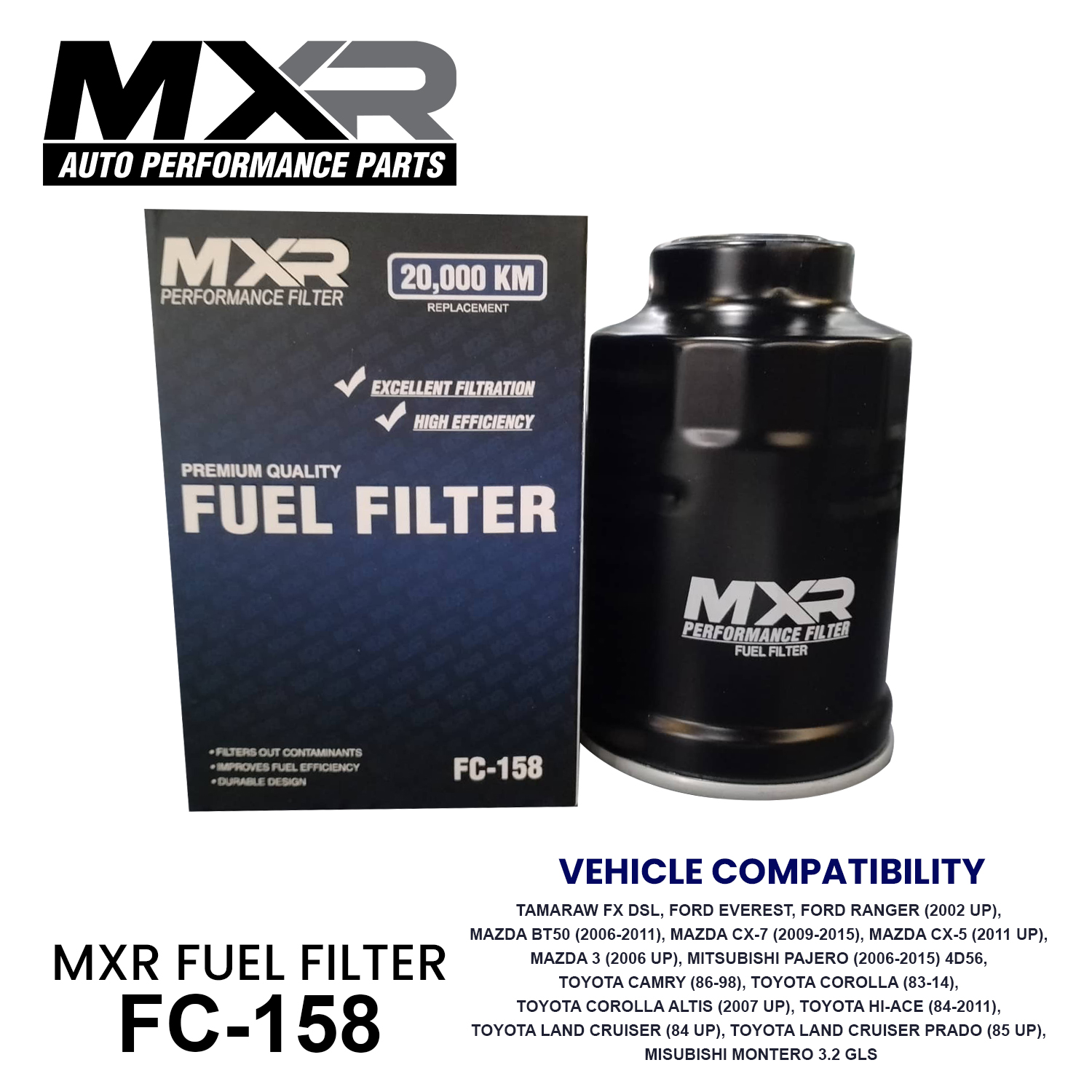 MXR FUEL FILTER FC-158 | THE BEST FUEL FILTER | FIT FOR YOUR VEHICLE ...