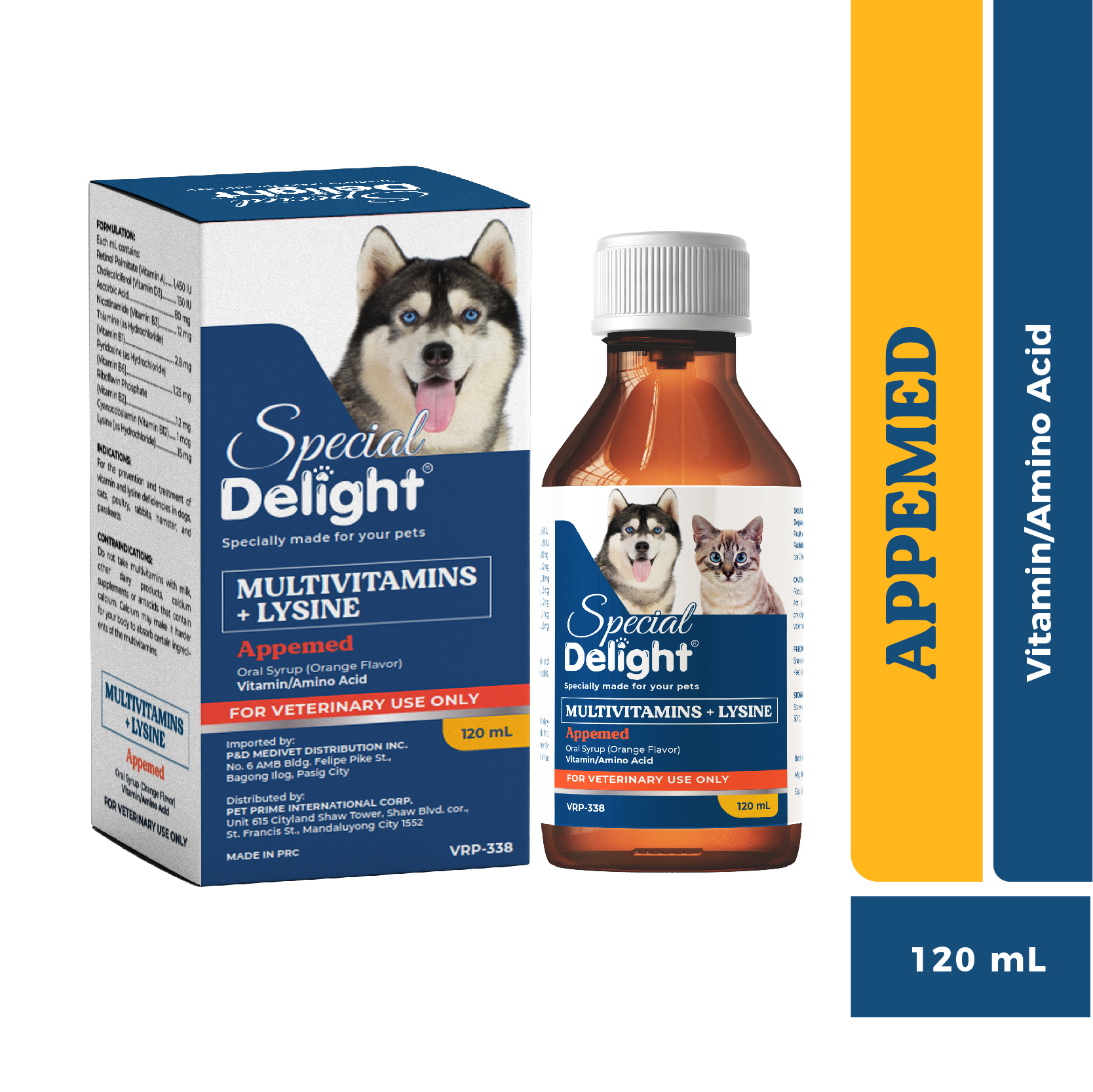 Special Delight APPEMED Multivitamins + Lysine Oral Syrup Orange Flavor ...