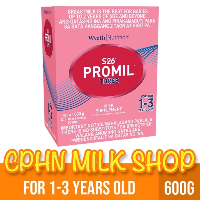 S-26 PROMIL THREE 600g 1-3 Years Old Milk Supplement | Lazada PH