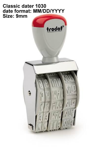 Trodat Classic Line Dater sizes:3mm, 4mm, 5mm and 9mm(MM/DD/YYYY ...