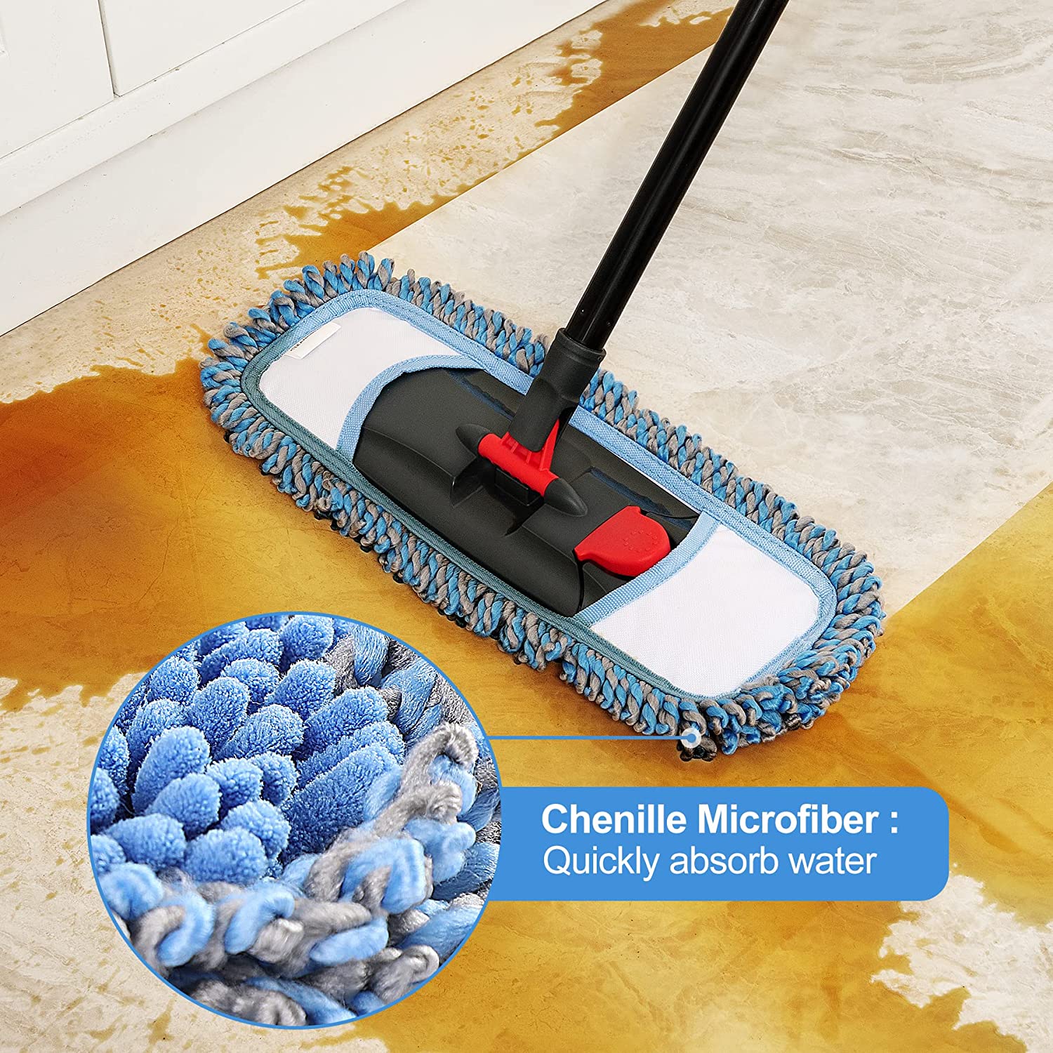 Dust Mop Floor Mop for Floor Cleaning Microfiber Professional Dry & Wet ...
