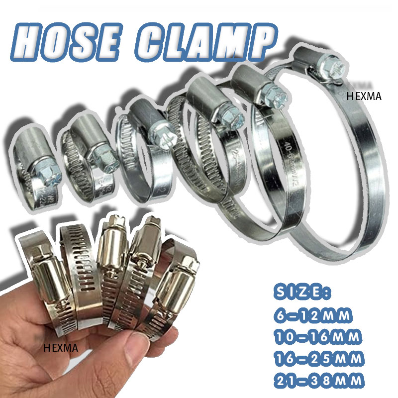 304 Metal Hose Clamp- Adjustable Stainless Steel Pipe Clamp Clamp Pipe ...