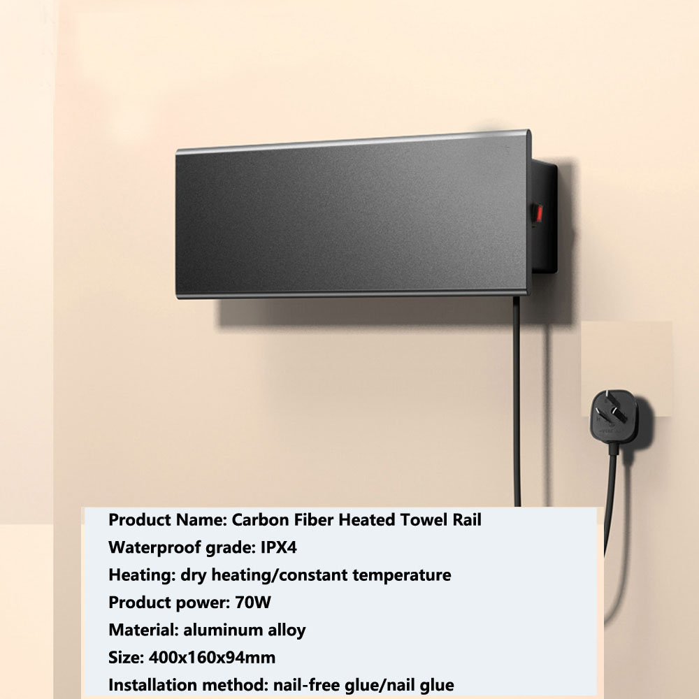 Electric towel rack Minimalist electric towel rail storage rack toilet ...