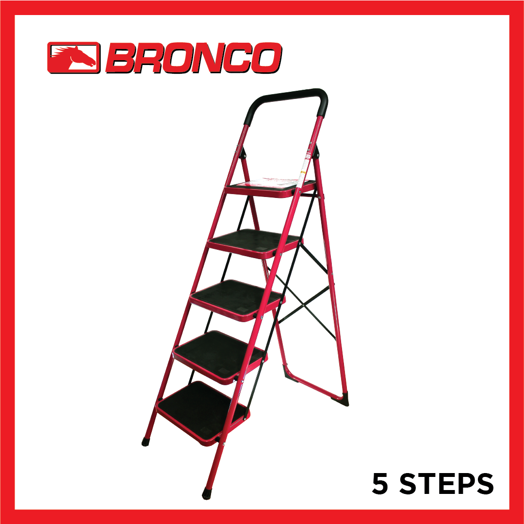 BRONCO NON-SLIP LADDER – 3 STEPS, 4 STEPS, 5 STEPS | Lazada PH