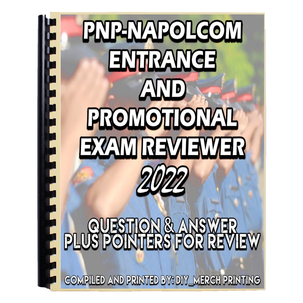 Factory direct sales NAPOLCOM ENTRANCE PNP PROMOTIONAL EXAM REVIEWER ...