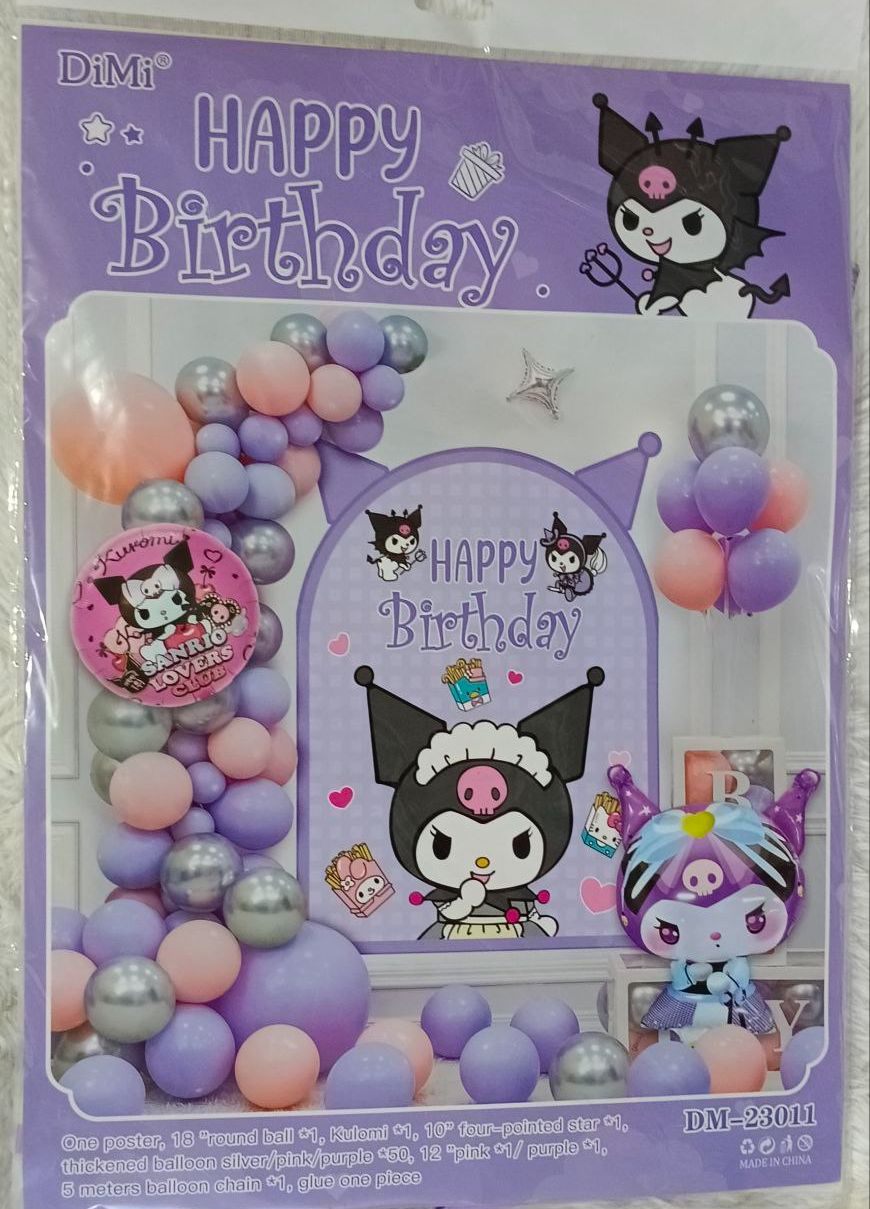 Happy Birthday Set- kuromi sanrio | Lazada PH
