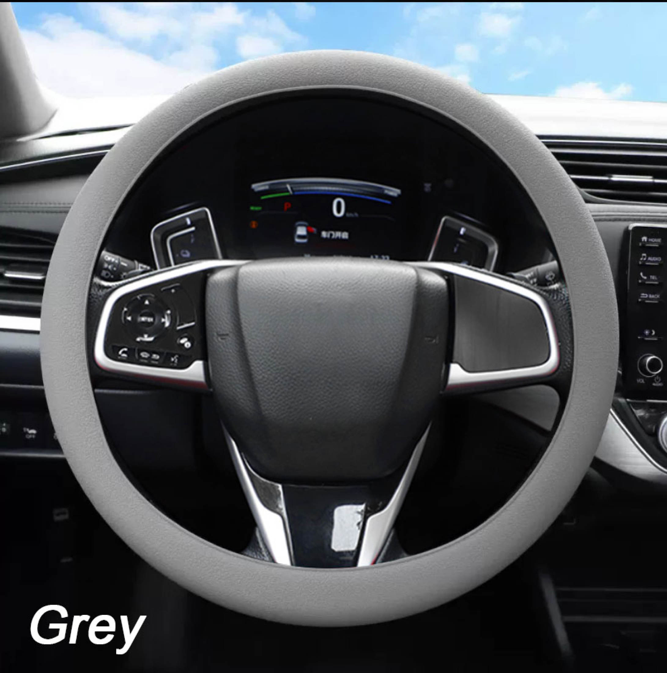 Universal Silicone Car Steering Wheel Anti-slip Cover Wheel Sleeve ...