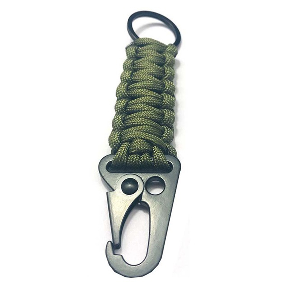 Hiking Hook Camping Keychain Buckle Braided Lanyard Paracord Outdoor ...
