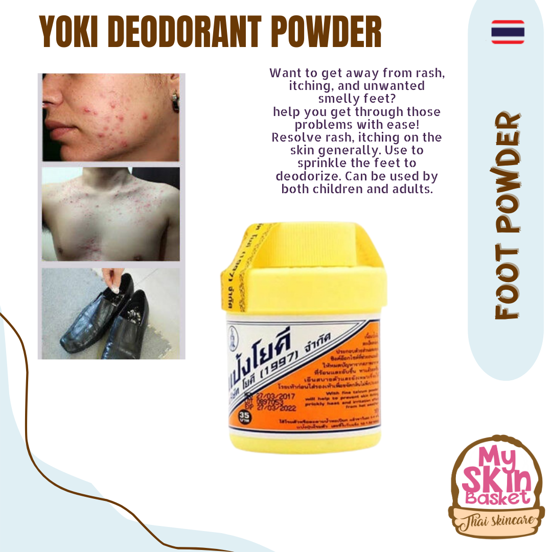 Yoki Powder Antiperspirant Deodorant Bad Smell Foot Feet Shoes Anti ...