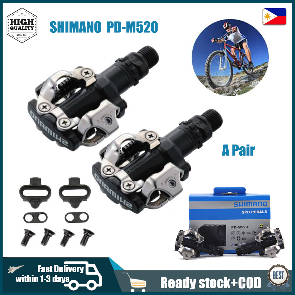 SHIMANO PD-M520 Lock Step Mountain Bike Self-Locking Pedal MTB Road ...