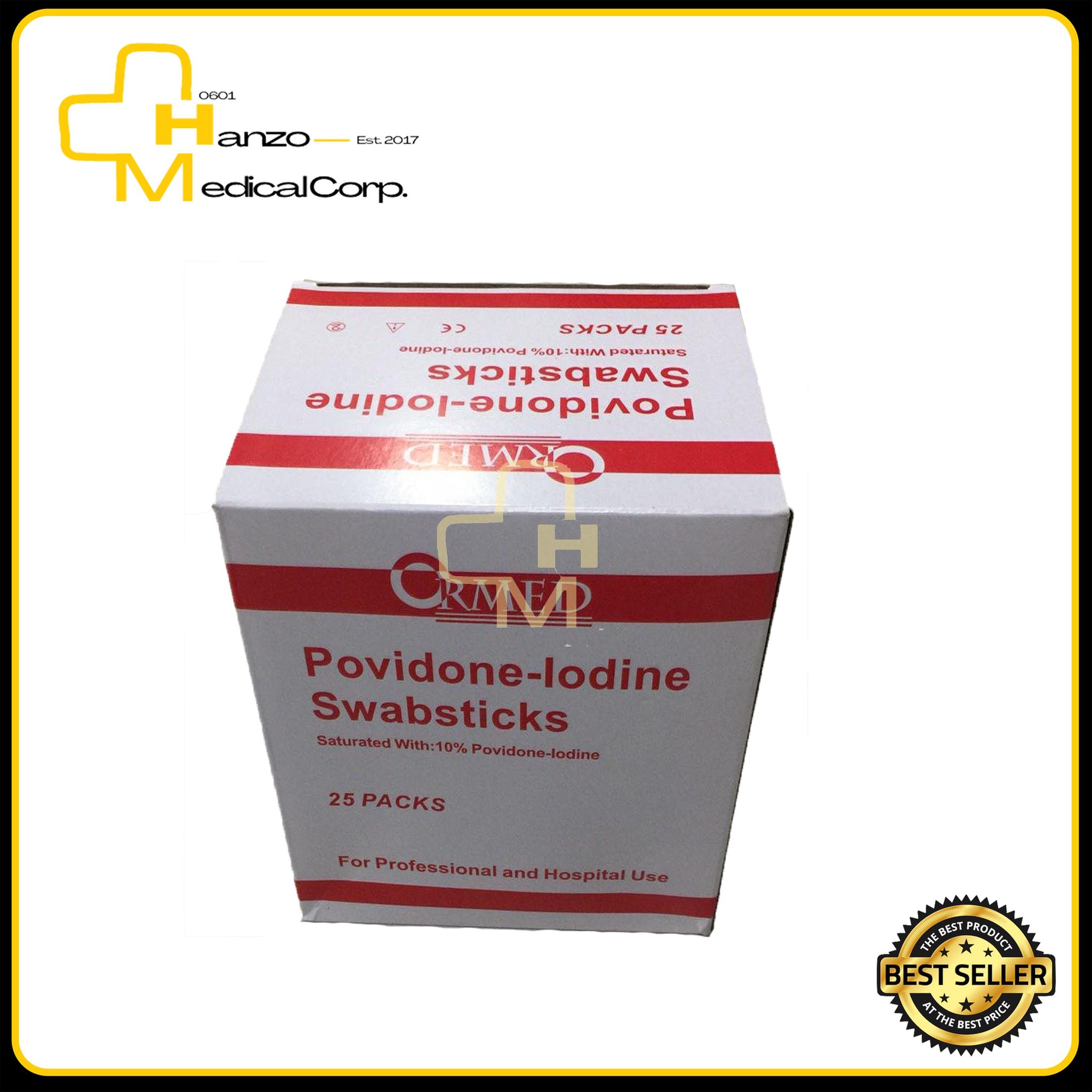 ORMED STERILE POVIDONE IODINE SWABSTICKS (25'S) | Lazada PH