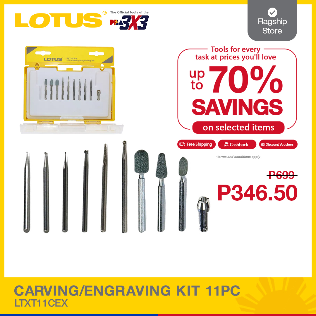 Lotus Carving/Engraving Kit 11PC LTXT11CEX - Rotary Tool Accessories ...