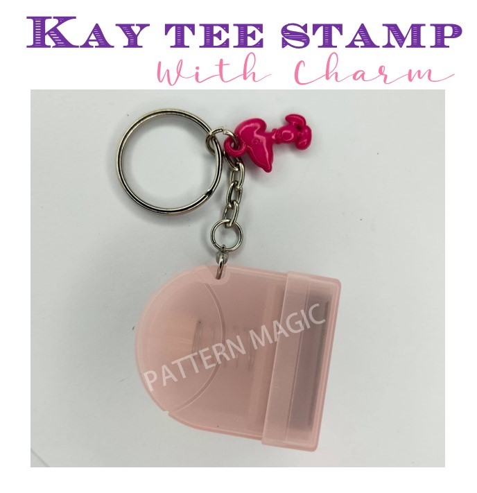 Customized stamp personalized rubber stamps KAYTEE pre inked self inking with keychain and charm ...