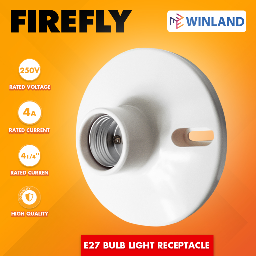 FIREFLY by Winland E27 Bulb Light Receptacle 4 1/4" Diameter with screw ...