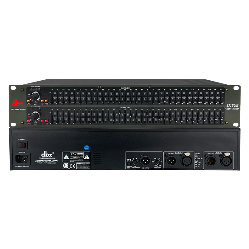 DBX Graphic Equalizer dbx EQ 231 EQ 231SUB With subwoofer output EQ 2231 Dual channel 31 band 2 ...