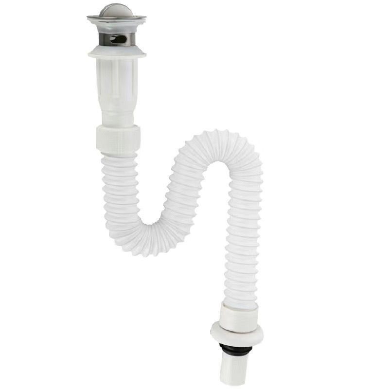 PVC Flexible Hose P-Trap With Pop Up Water Hose Wash Basin Drainer ...