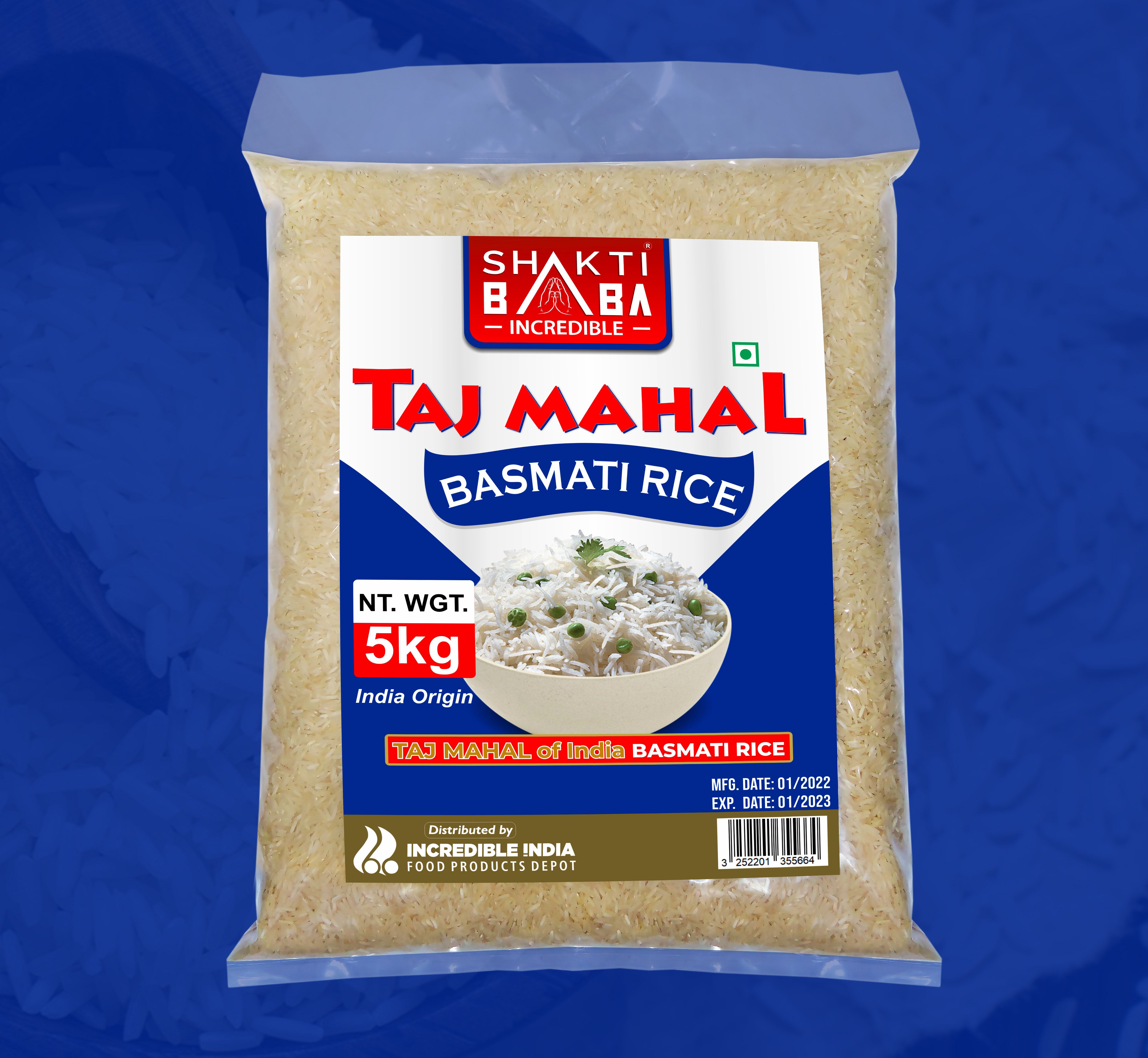 SHAKTI BABA Genuine TAJ MAHAL BASMATI LONG GRAIN RICE( No Mixing ...