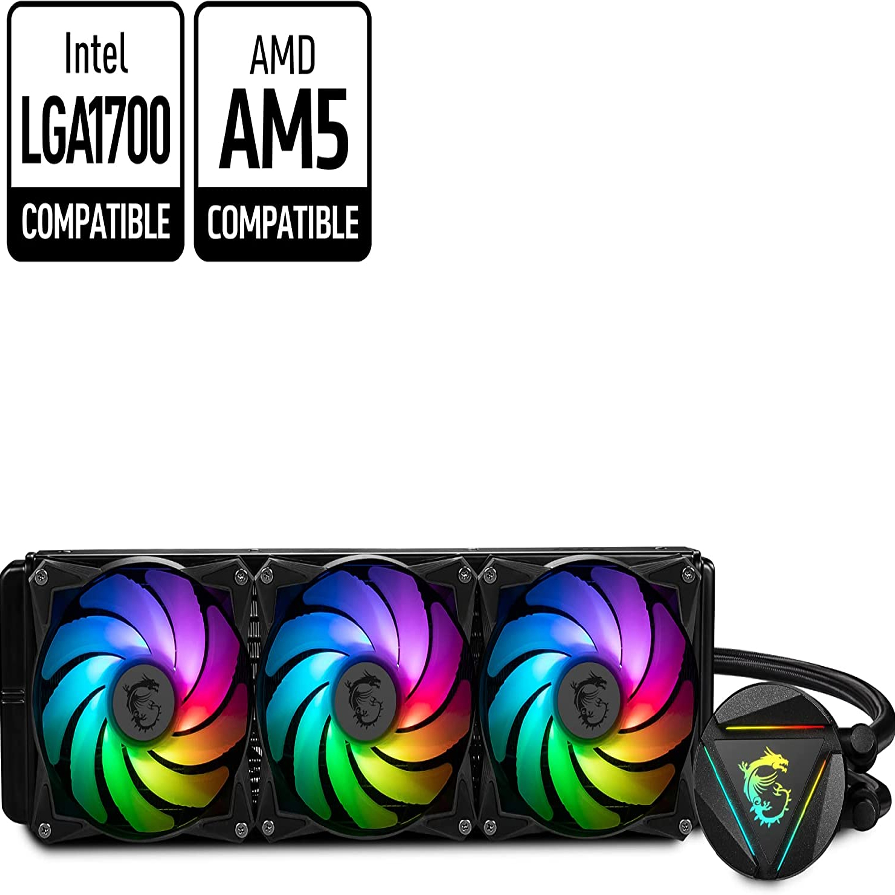 MSI MAG Series CORELIQUID 360R, RGB CPU Liquid Cooler (AIO): Rotatable ...