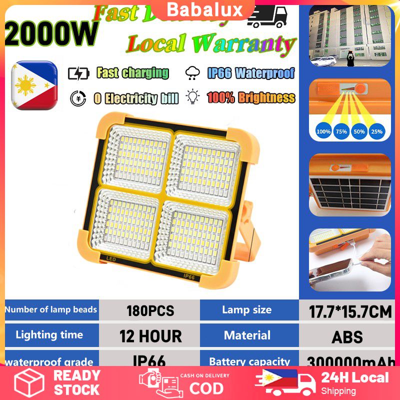 [Buy 1 Take 1] 2000/3000/5000W Solar Emergency Light LED Floodlight ...