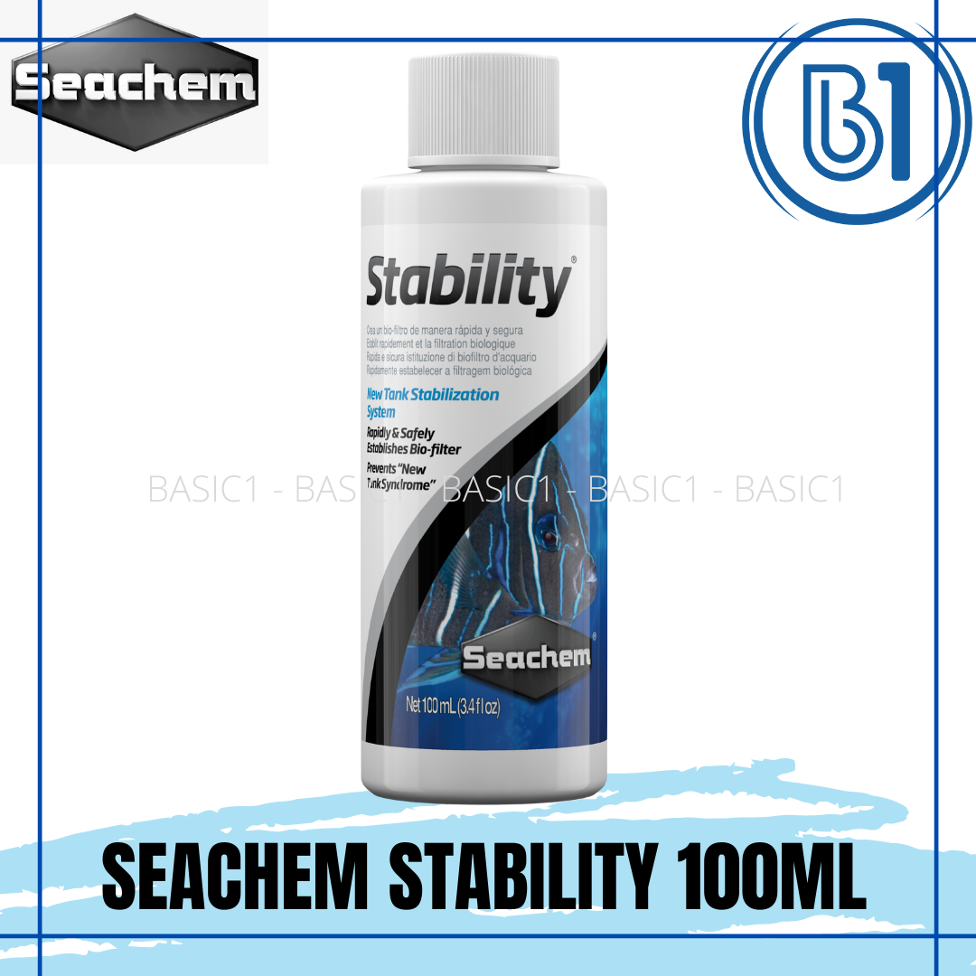 Seachem Stability 100ml ( New tank stabilization system for marine and ...