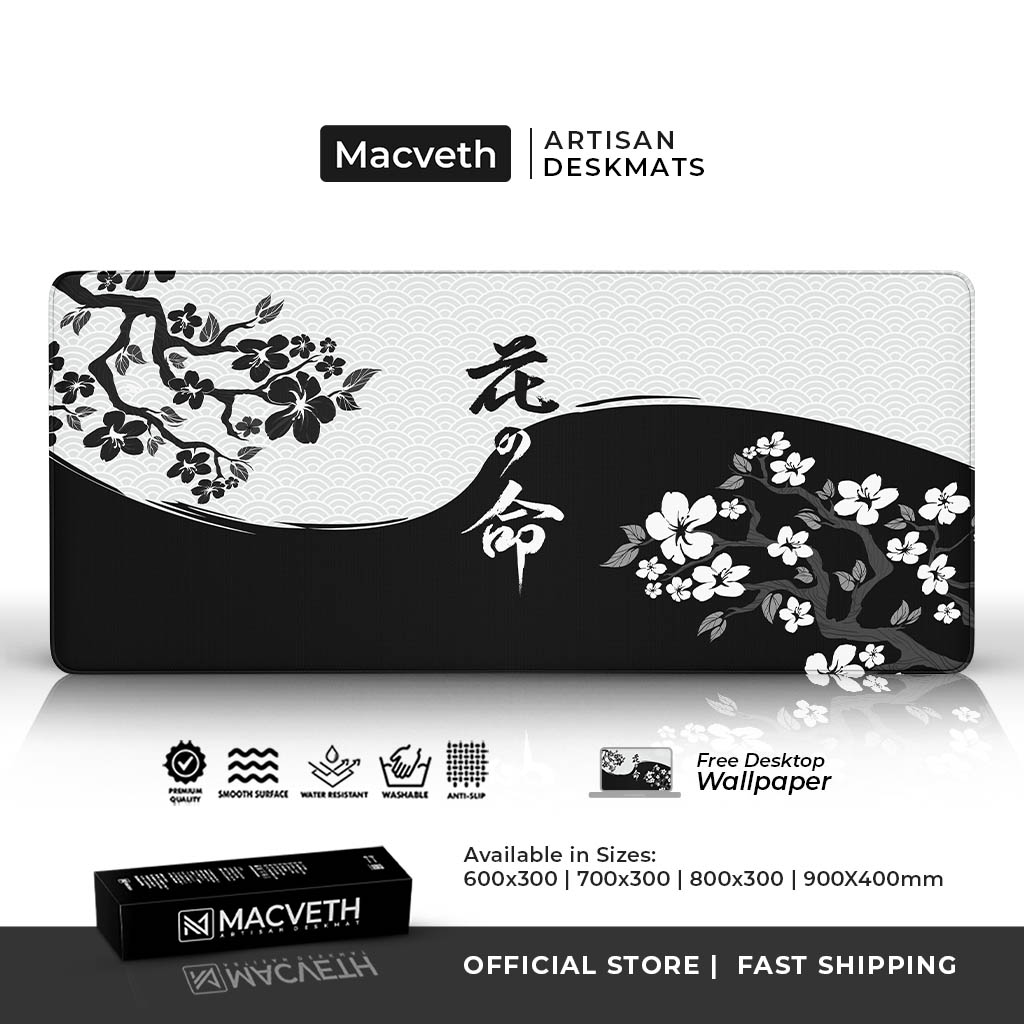 Macveth Artisan Deskmat | Sakura DLF | Large Gaming Mousepad | Extended ...