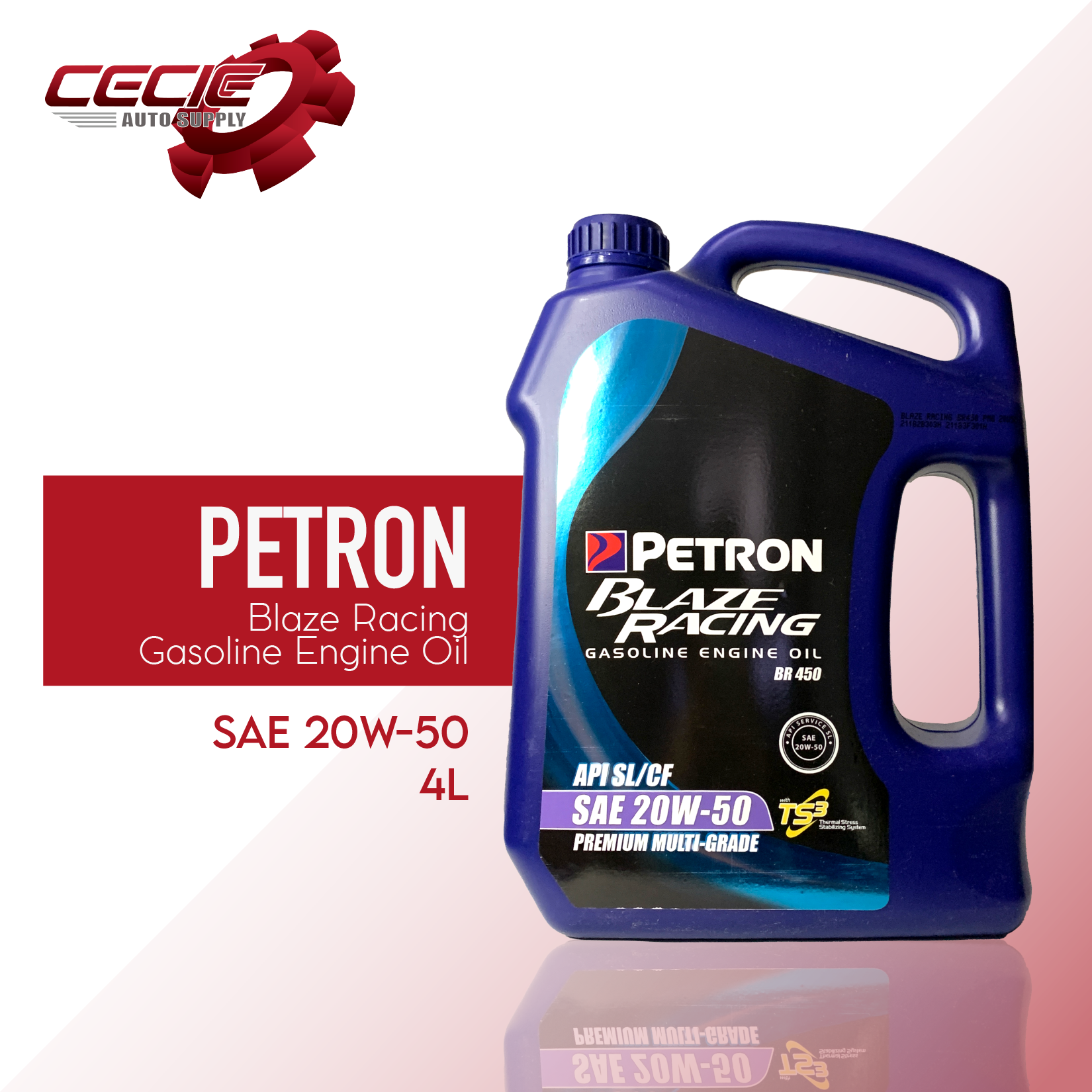 Petron Blaze Racing BR450 Gasoline Engine Oil 20W-50 4L | Lazada PH