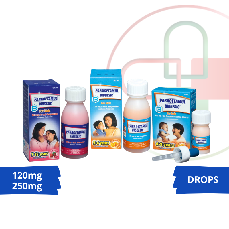Biogesic Syrup 60ml For 2-12 Years Old (RANDOM FLAVOR) | Lazada PH
