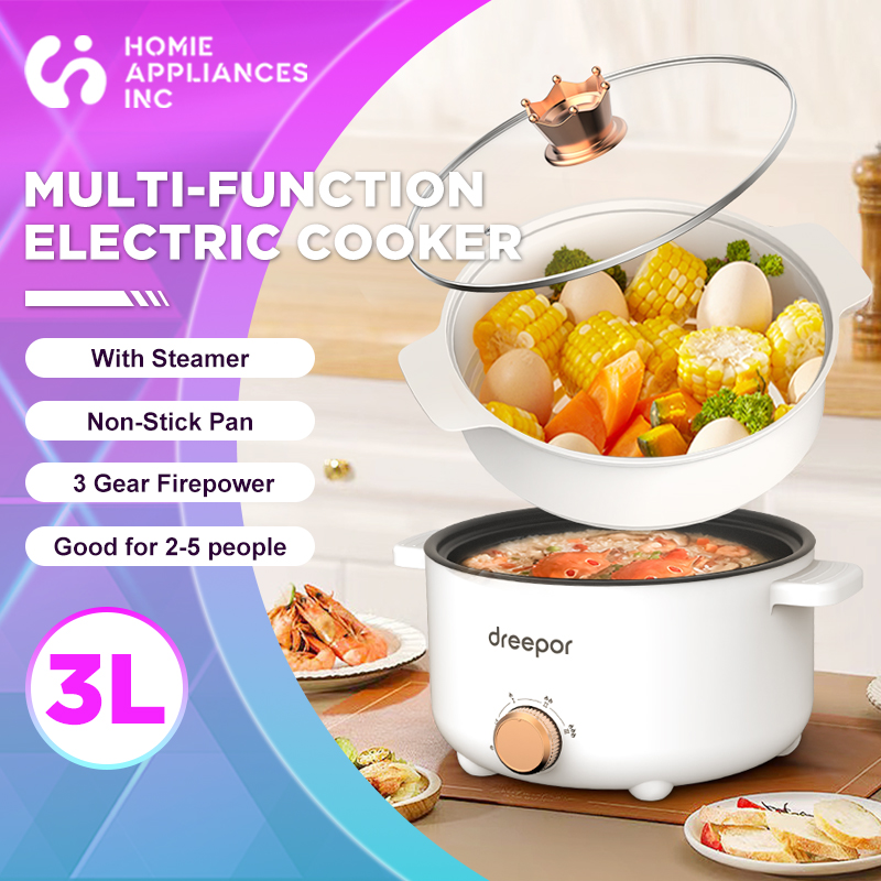 Dreepor Electric Cooker Non-stick Multifunctional Electric hotpot Rice ...