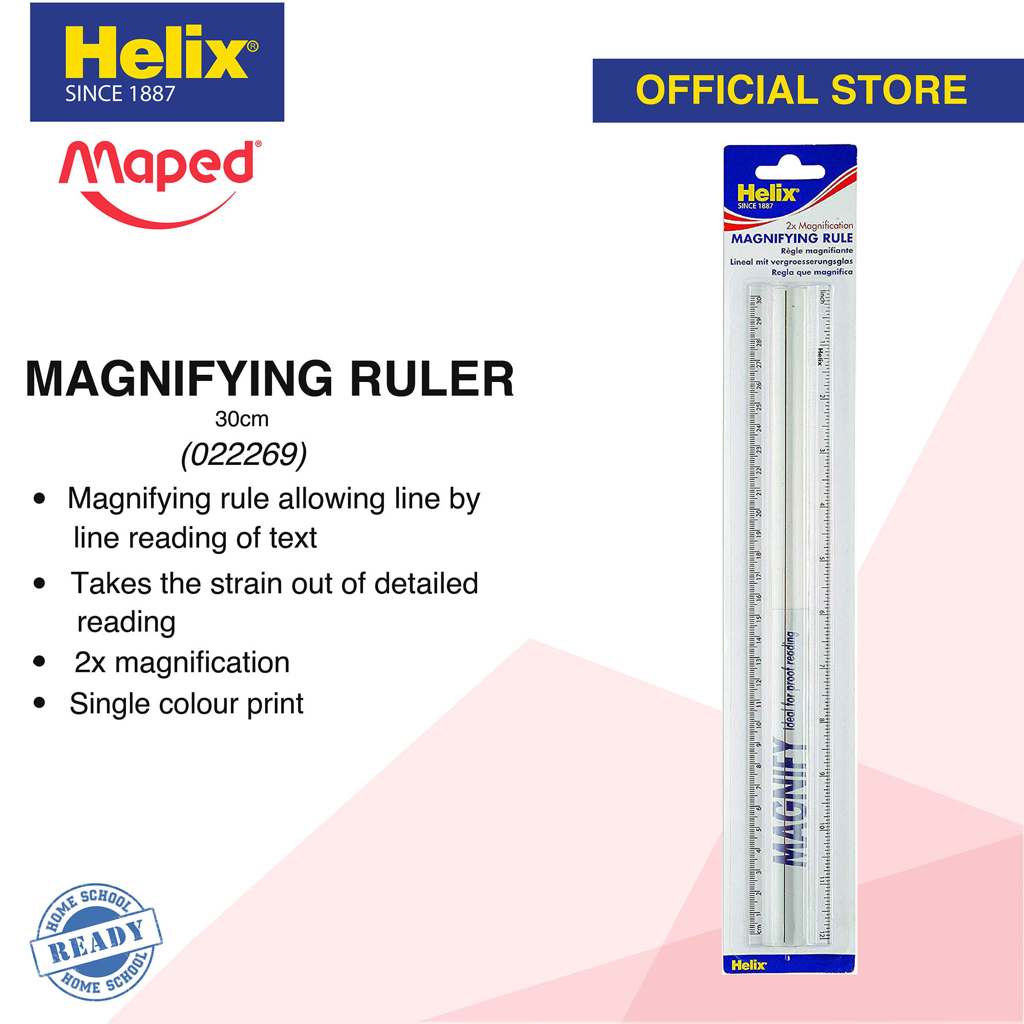 HELIX Magnifying Ruler | L30010 | 30cm | Lazada PH