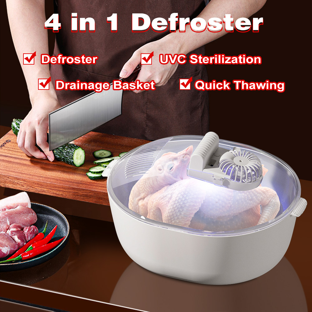 Konka Kitchen Meat Thawer 4 in 1 Defrosting Tray Airtight Food ...