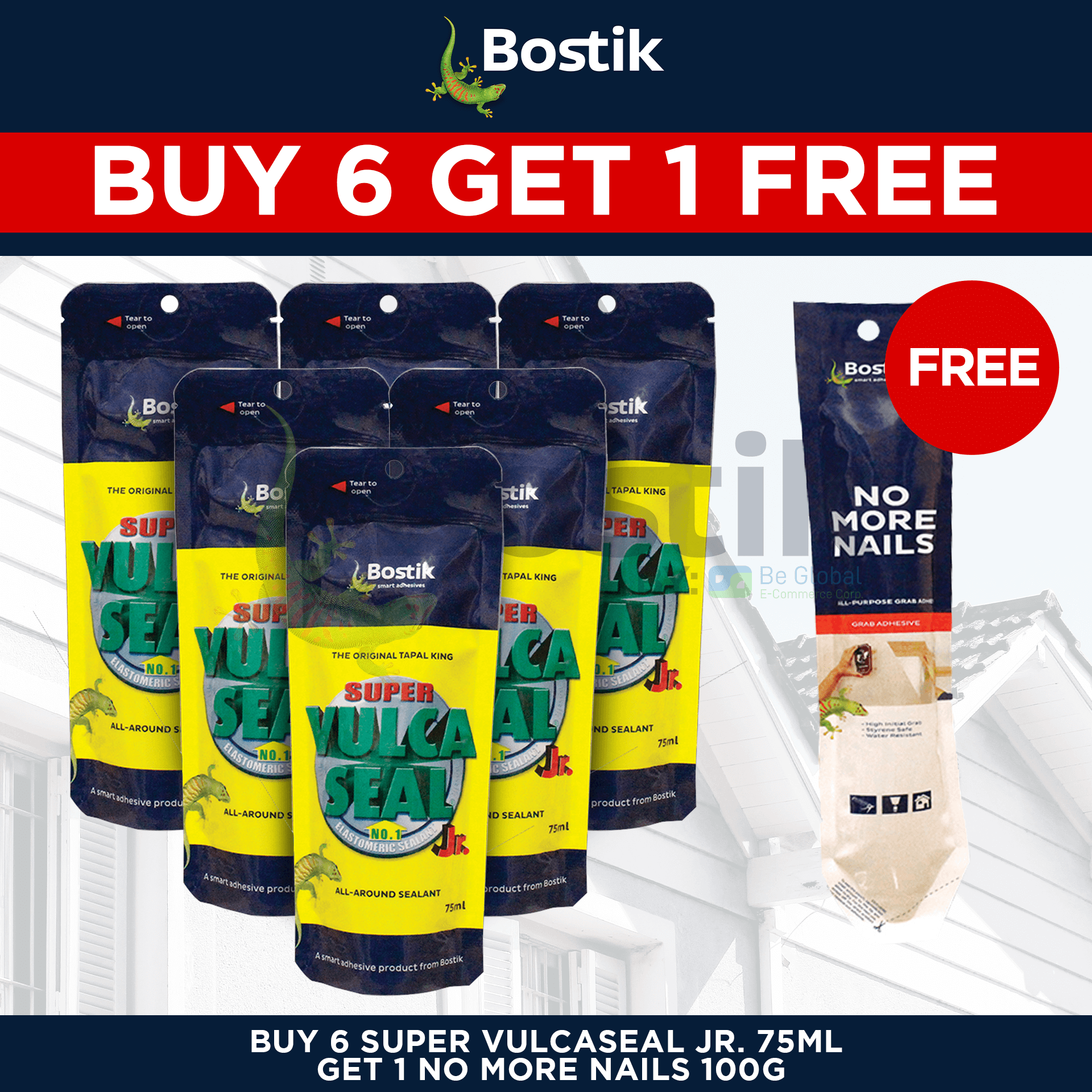 Buy 6 Super Vulcaseal Jr 75ml Get 1 No more nails 100g | Lazada PH