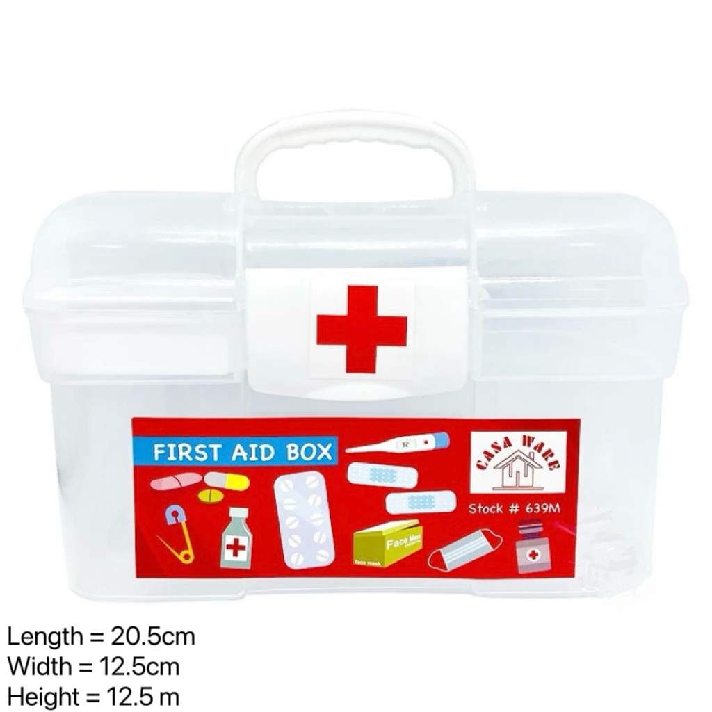 First aid storage box with removable tray,emergency medicine kit case ...