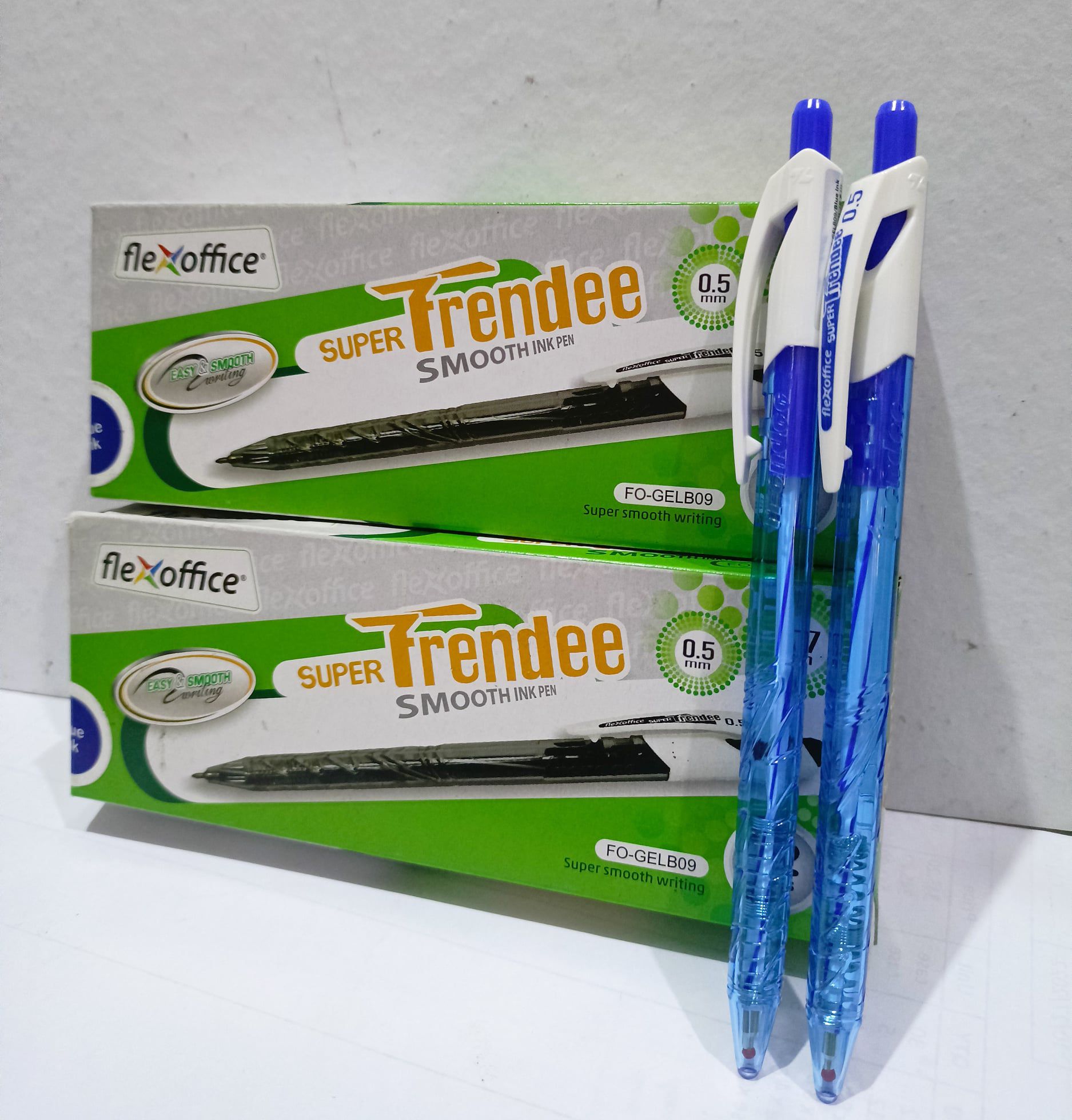 SUPER TRENDEE RETRACTABLE PEN 0.5mm Black & Blue Ink | Lazada PH