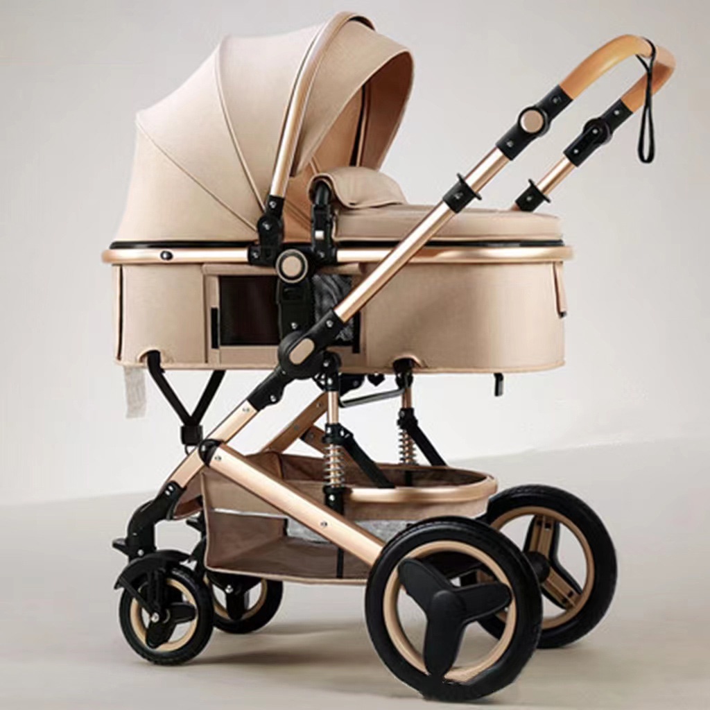 6 Month Warranty Luxury Baby Stroller for Baby Boy 3 In 1 Stroller High ...