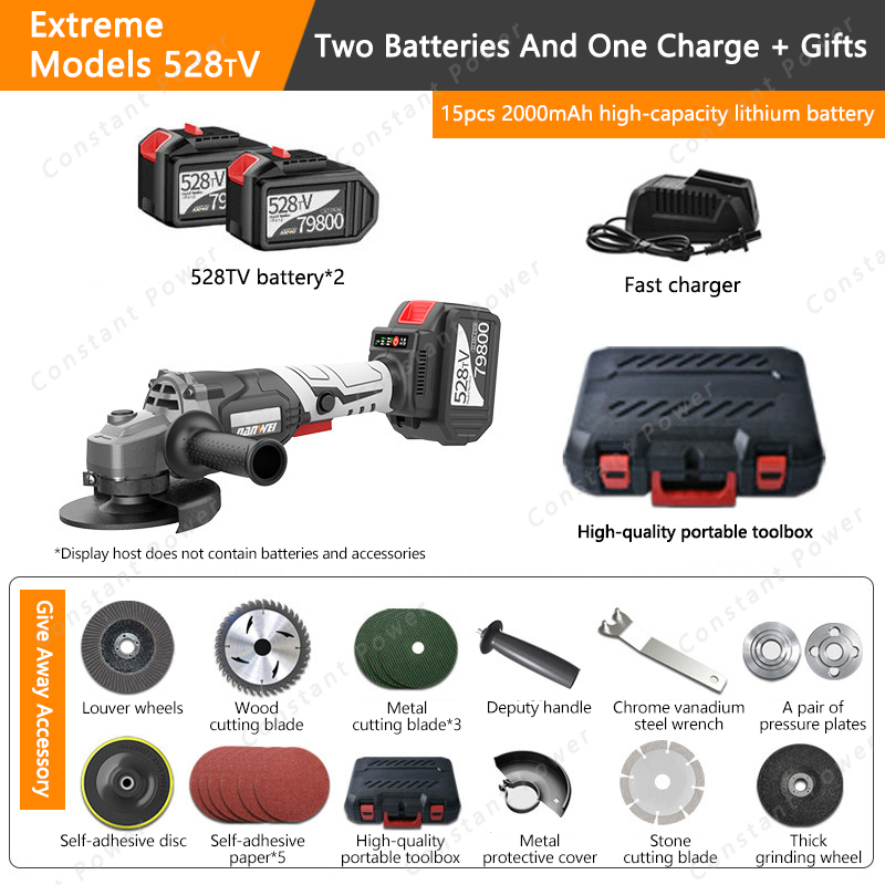 Brushless angle grinder, cordless angle grinder with battery ...