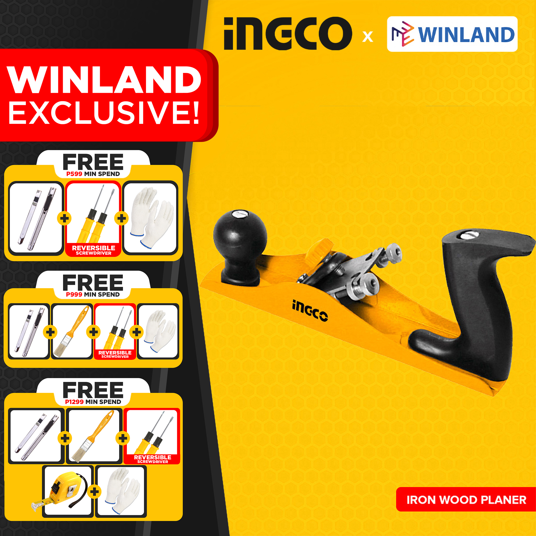 INGCO by Winland Iron Wood Planer Katam 235mm HPL01300 | Lazada PH