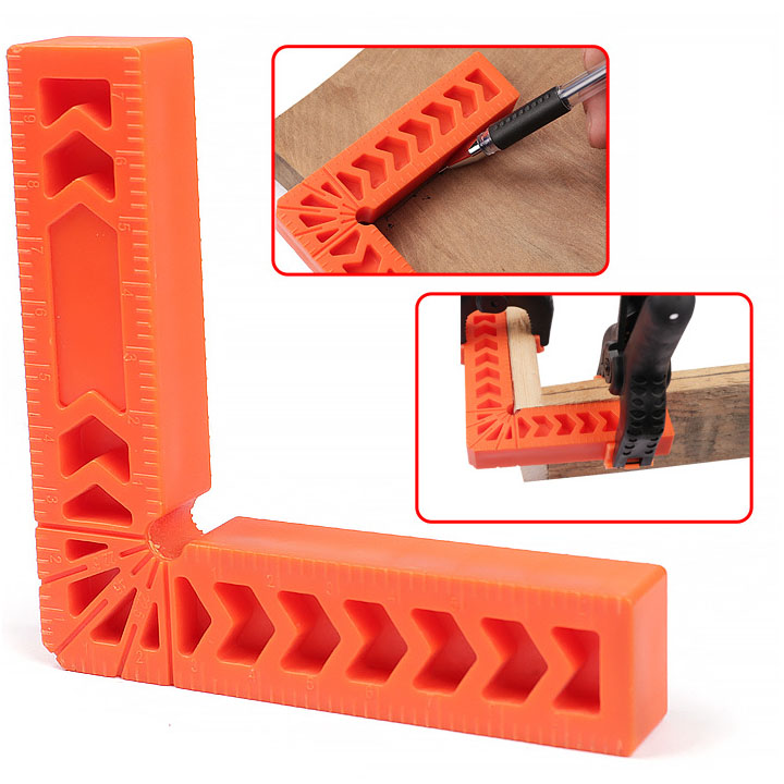 2pcs ((Right-Angle Ruler orange))~~~~~Woodworking Right Angle Auxiliary ...