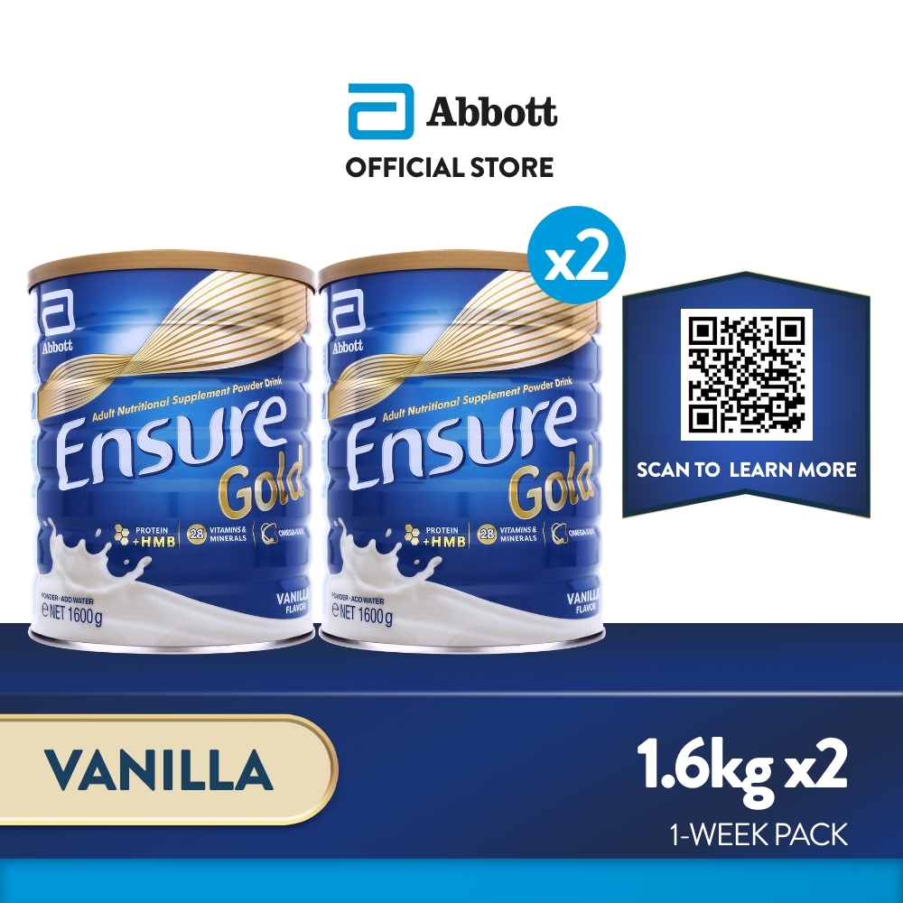 Ensure Gold HMB Vanilla 1.6KG For Adult Nutrition Bundle of 2 | Lazada PH