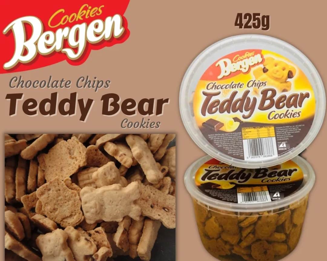 Cookies Bergen Chocolate Chips Teddy Bear Cookies 425g | Lazada PH