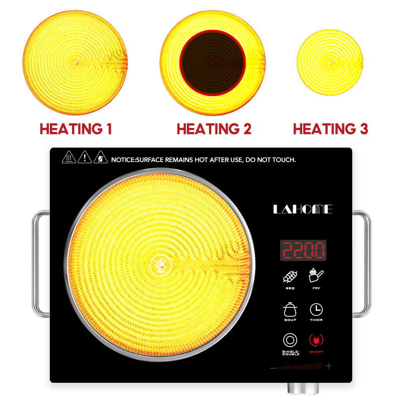 ️ LAHOME Electric Ceramic Stove Cooktop Countertop Induction Stove ...