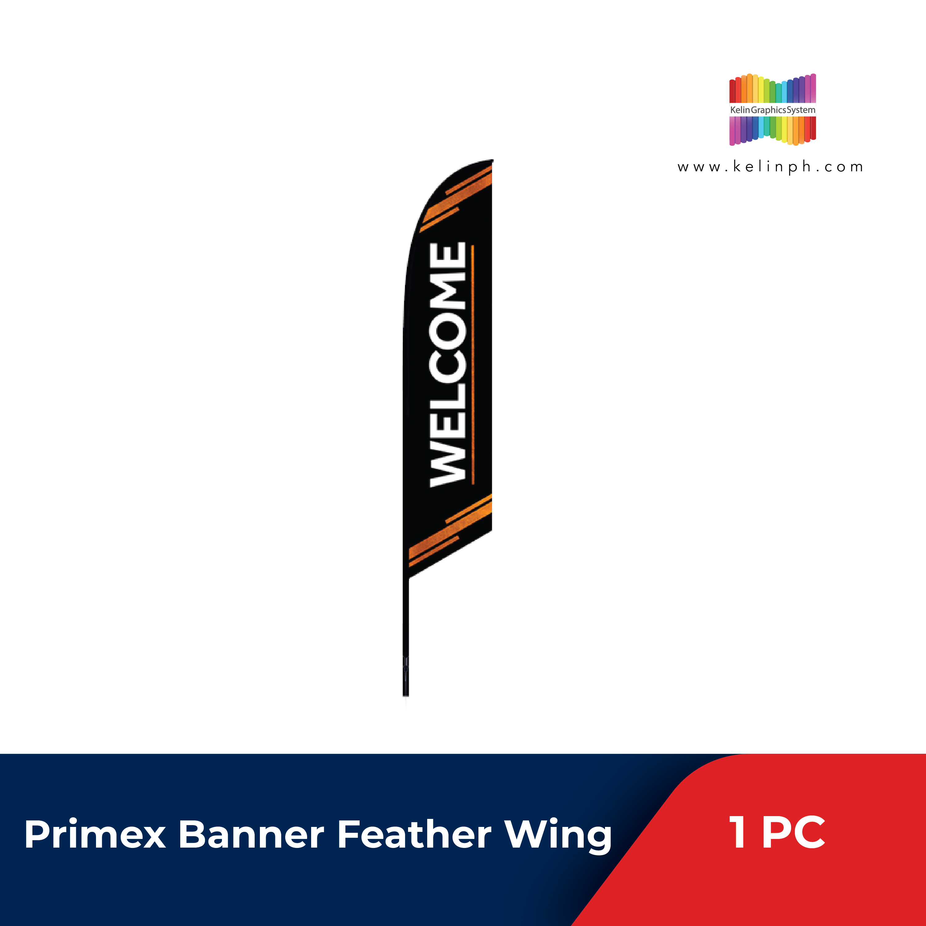 KGS Feather Wing Flag Banner with X-based/ Display stand 8.5 ft and 10. ...
