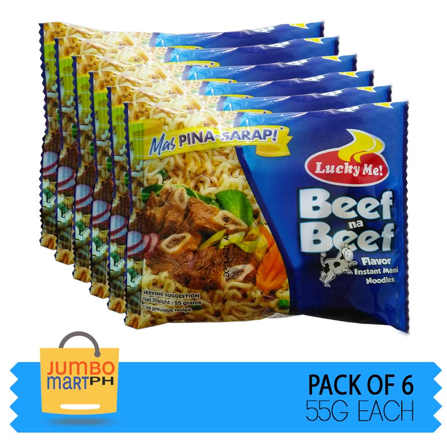 LUCKY ME INSTANT MAMI BEEF FLAVOR 55G / SET OF 6 | Lazada PH