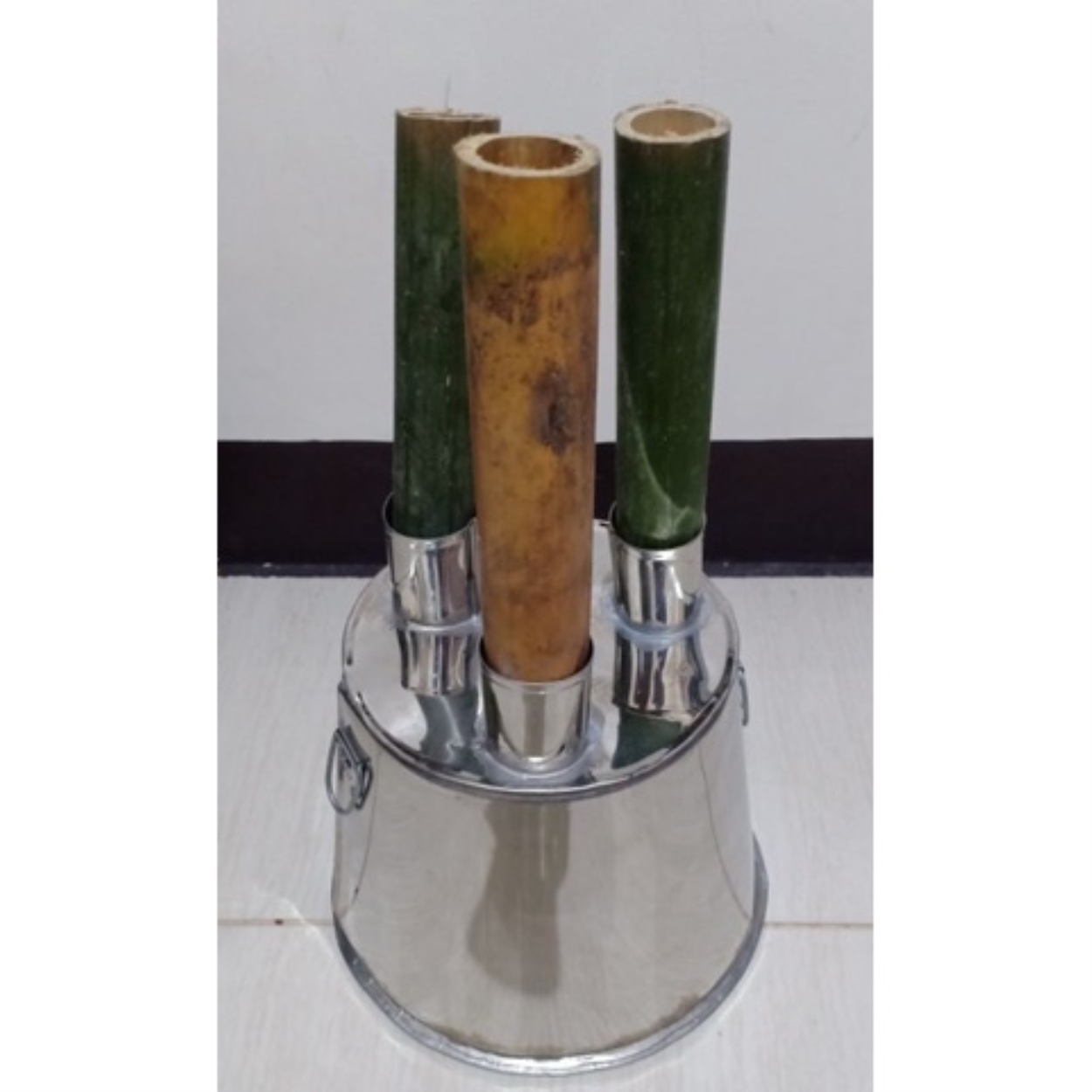 Puto Bumbong Steamer 3-holes with Free 3 pcs Bamboo Sticks Stainless ...