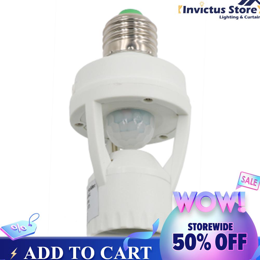 SaiDeng E27 LED Lamp Bulb Holder Light Socket Switch Infrared PIR ...