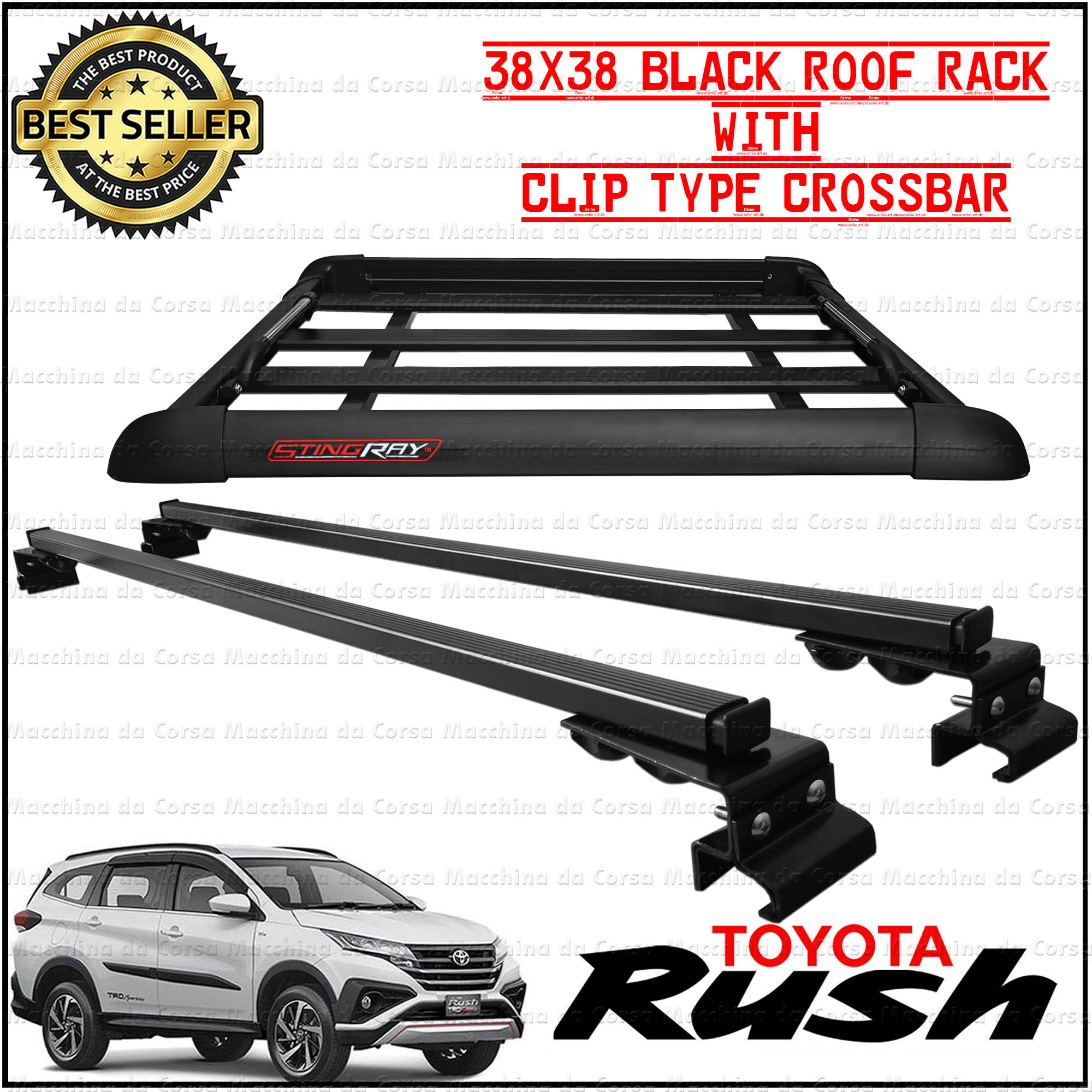 Toyota Rush 2018-2022 38x38 Roof Basket Roof Rack with Rush Steel ...