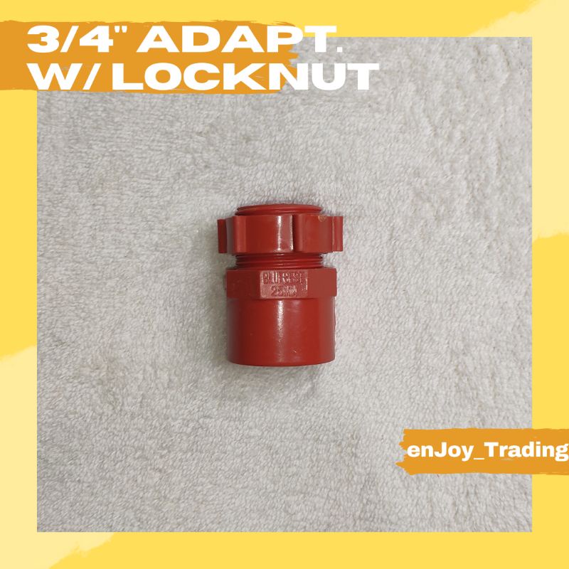 PER PACK 1/2" 3/4" PVC Male Adapter With Locknut 20mm 25mm Orange ...