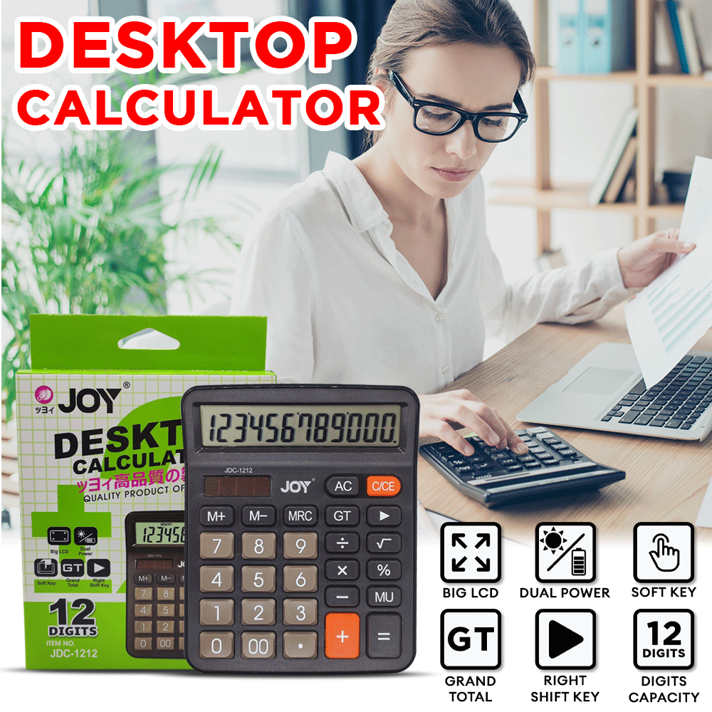 JOY Desktop Calculator Dual Power w/3A Battery | Lazada PH