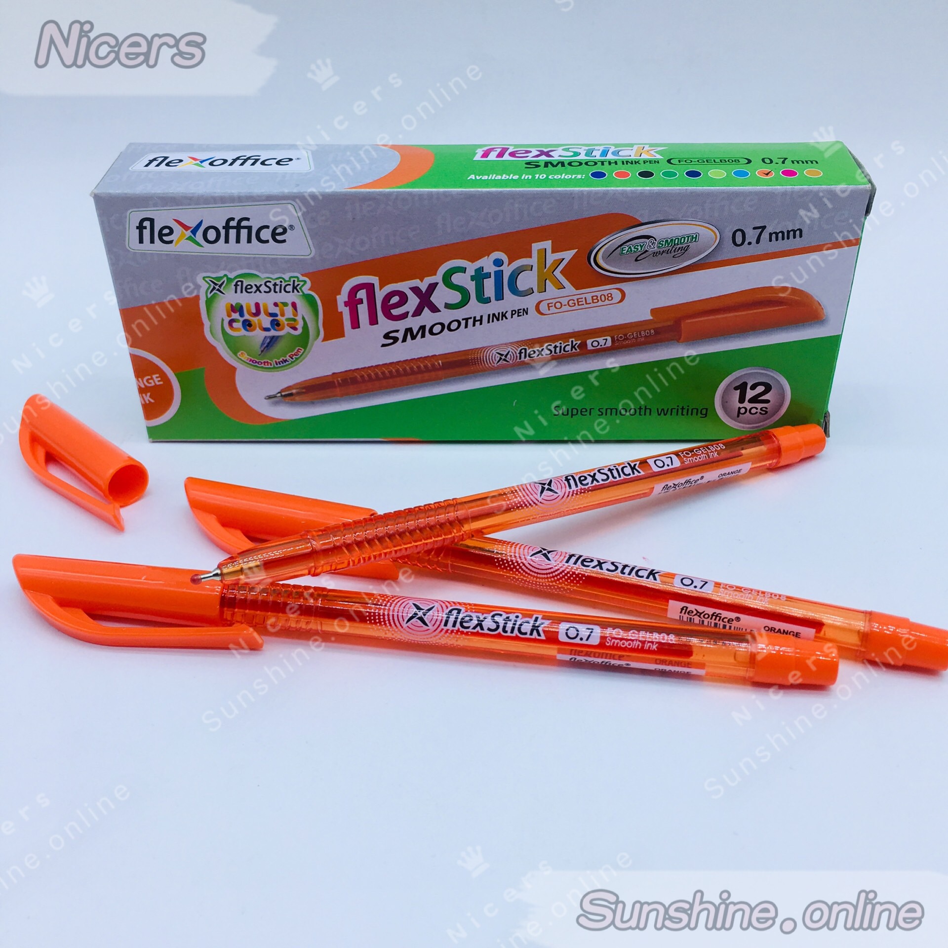 Original Flexoffice flexstick smooth COLOR ink pen ballpen 0.7MM ...